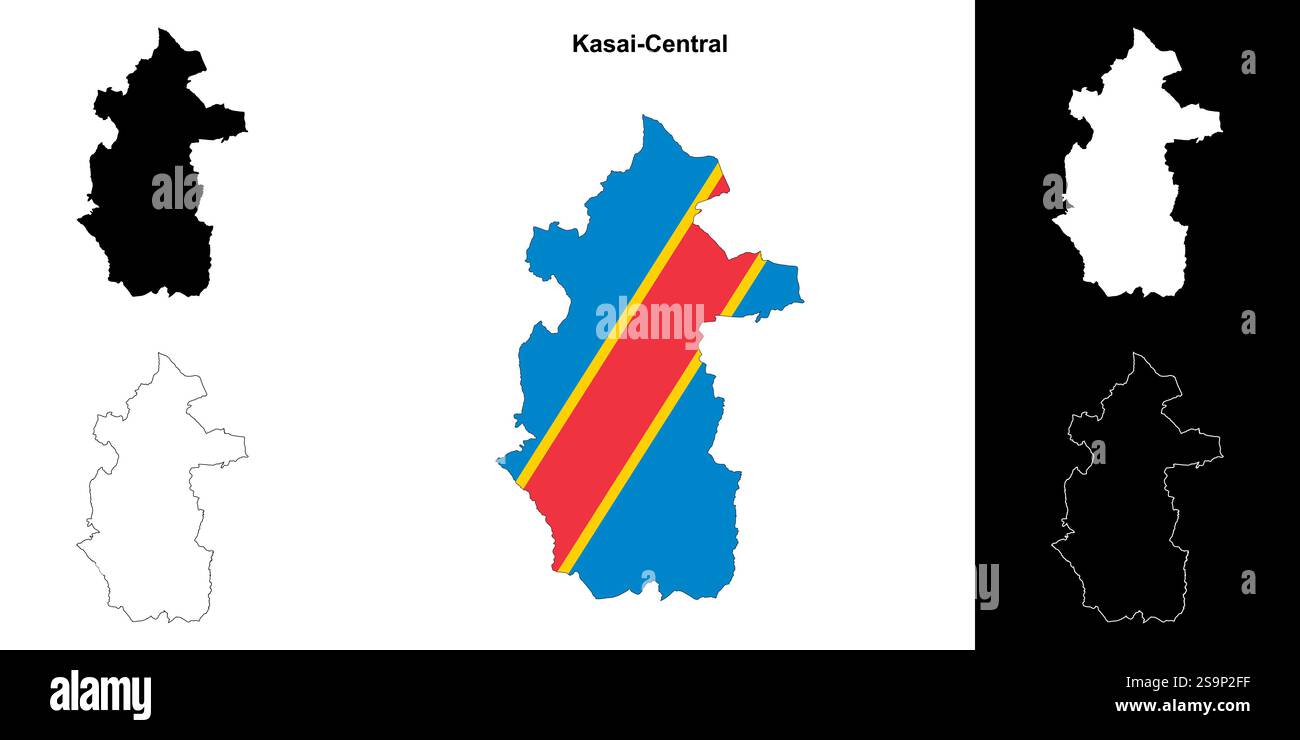 Kasai outline map hi-res stock photography and images - Alamy