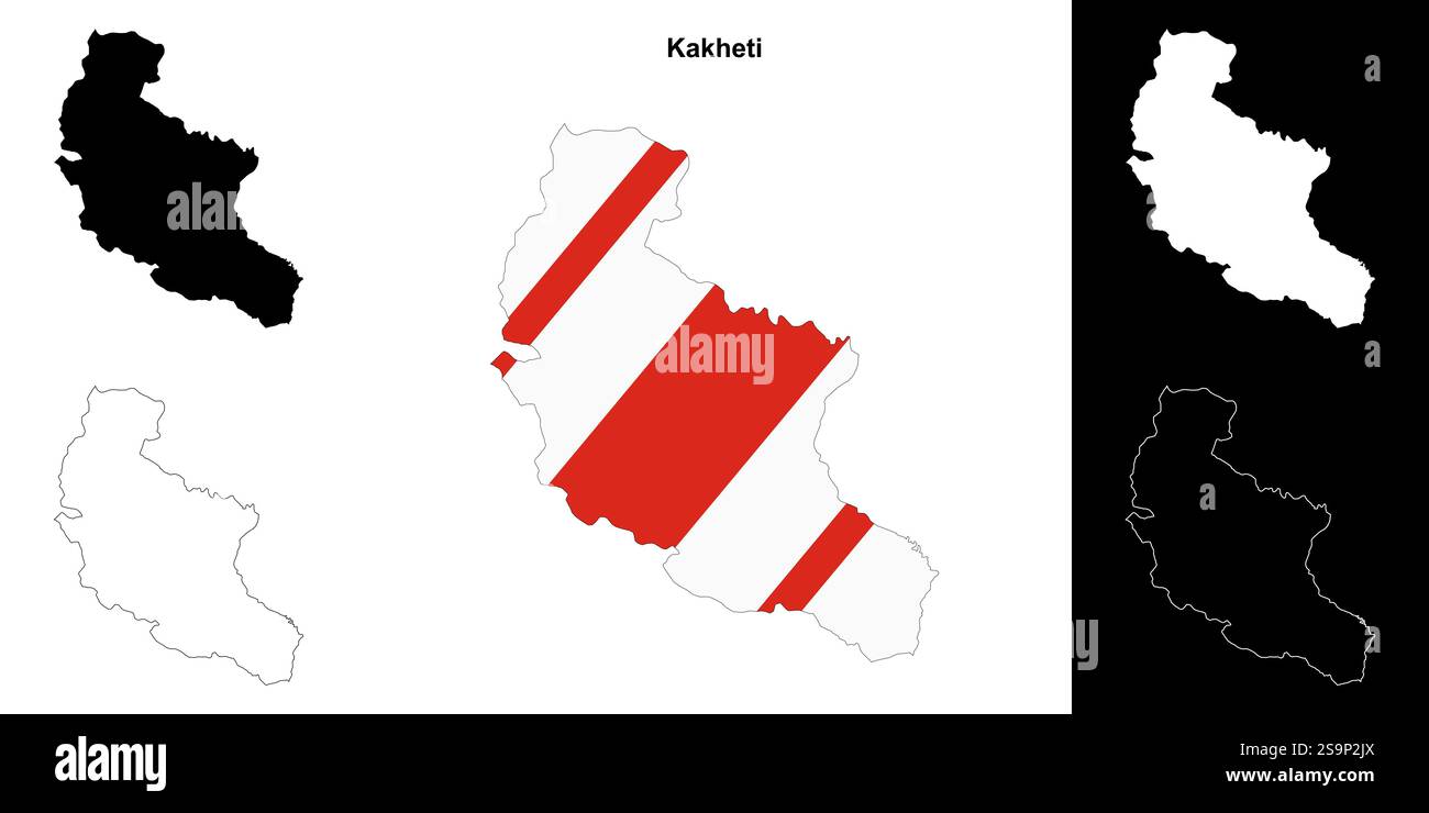 Kakheti region outline map set Stock Vector Image & Art - Alamy