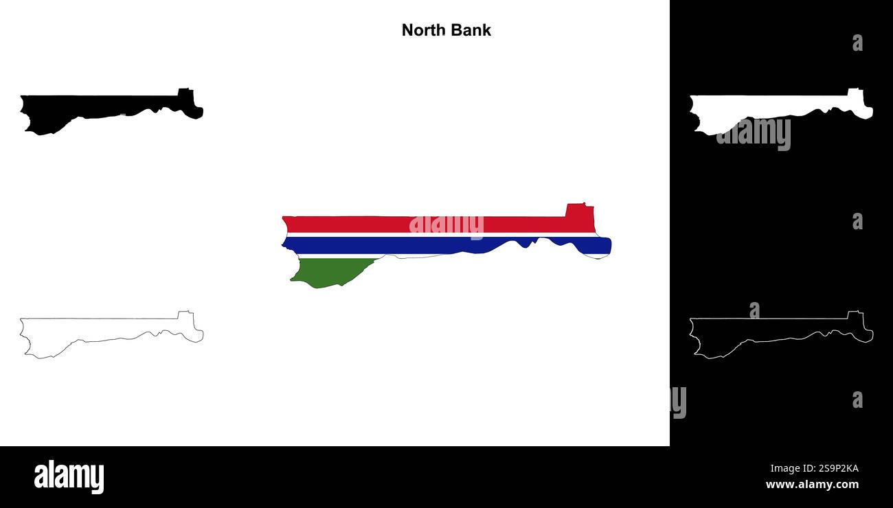 Blank north bank map Stock Vector Images - Alamy