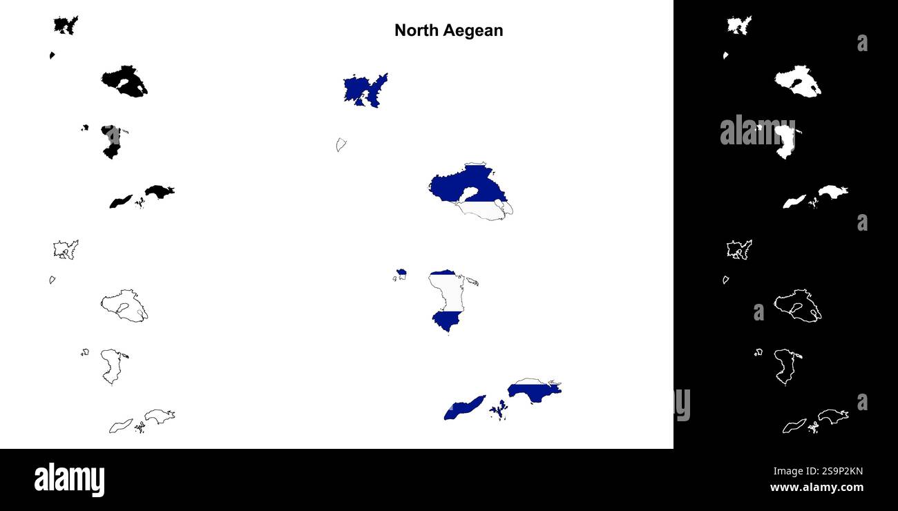 North Aegean outline map set Stock Vector Image & Art - Alamy