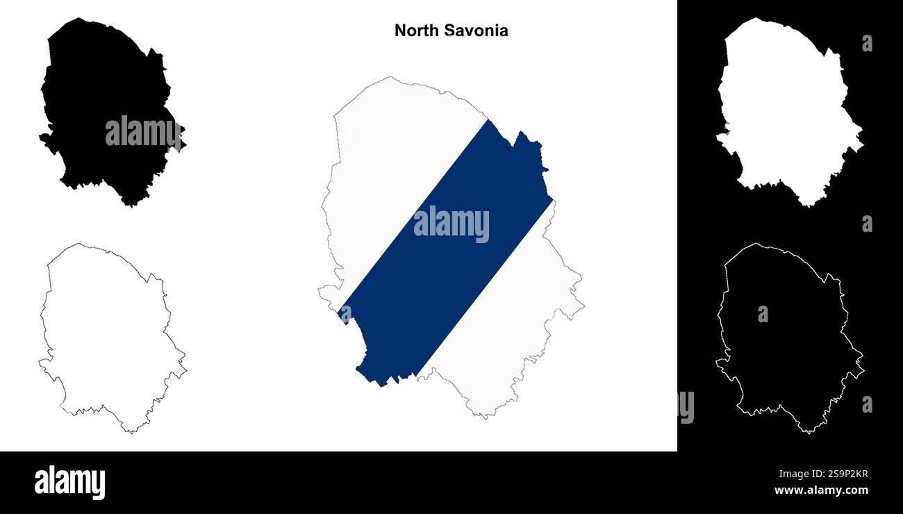 North Savonia region outline map set Stock Vector Image & Art - Alamy