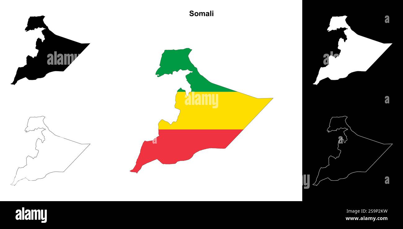 Somali vector outline map hi-res stock photography and images - Alamy