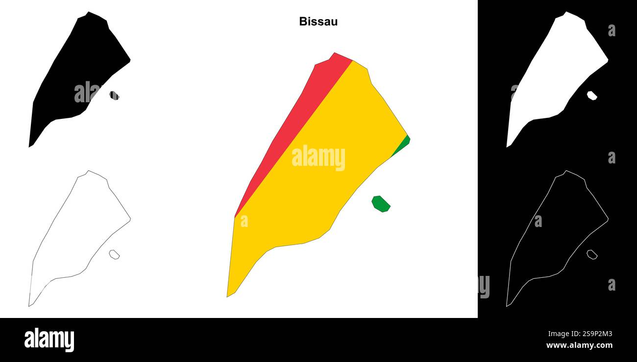 Bissau region outline map set Stock Vector Image & Art - Alamy