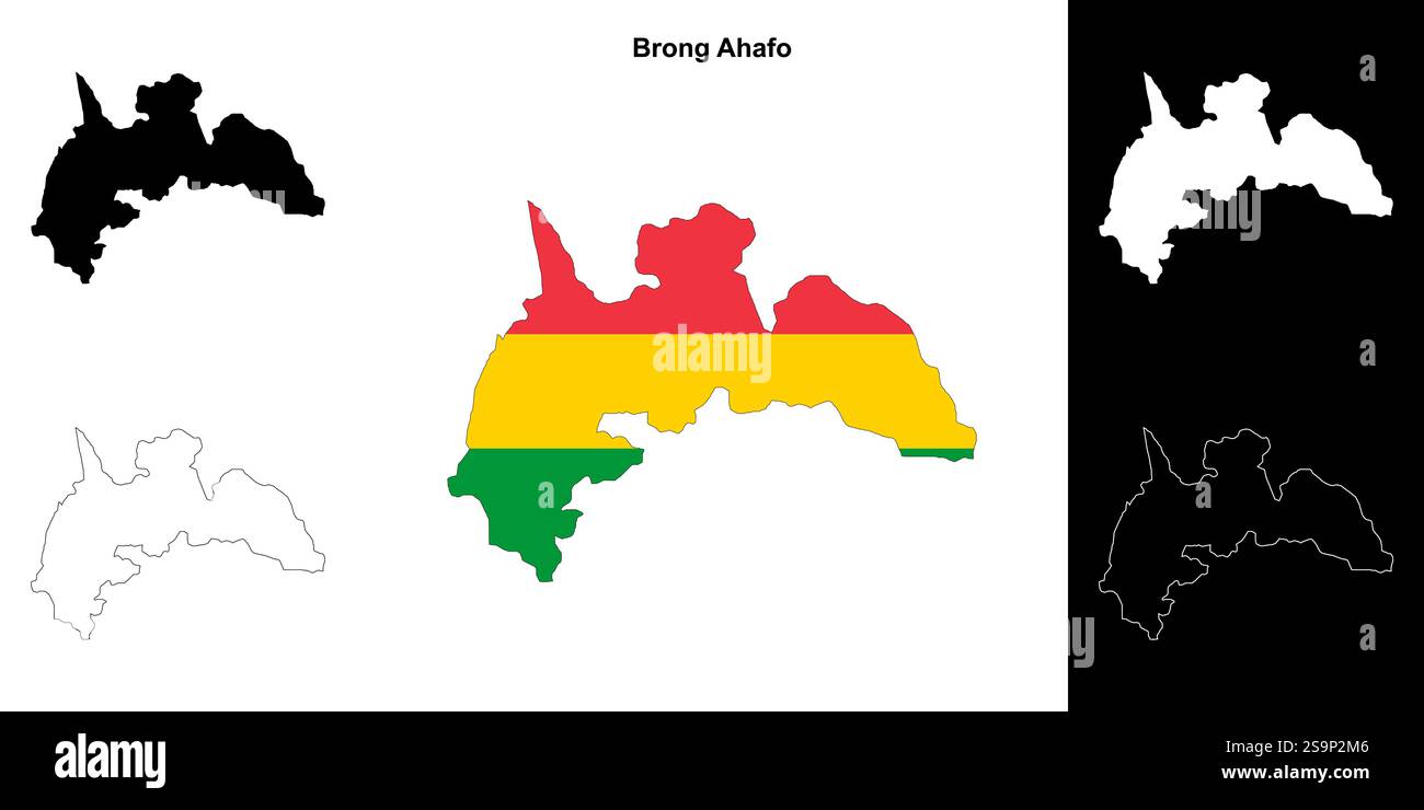 Blank brong ahafo map hi-res stock photography and images - Alamy