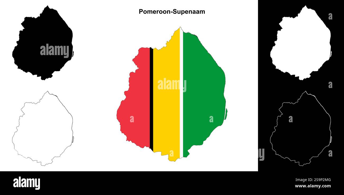 Pomeroon-Supenaam region outline map set Stock Vector Image & Art - Alamy