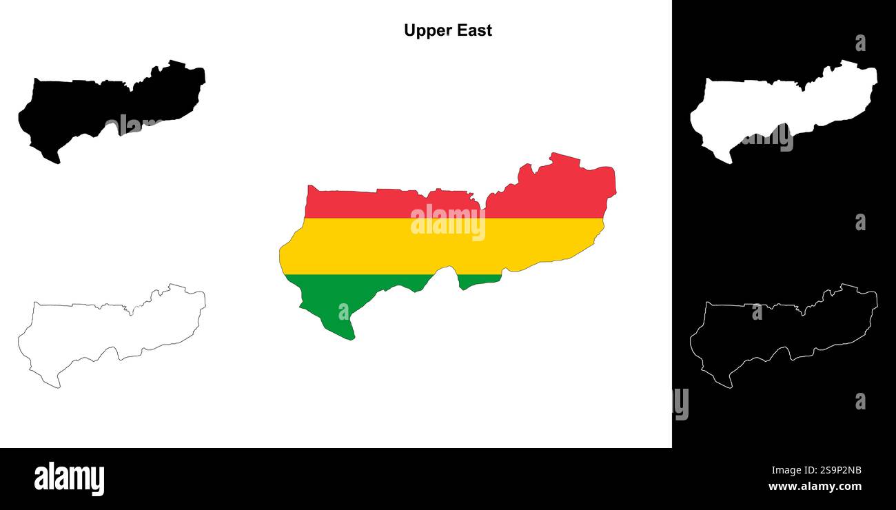 Upper East region outline map set Stock Vector Image & Art - Alamy