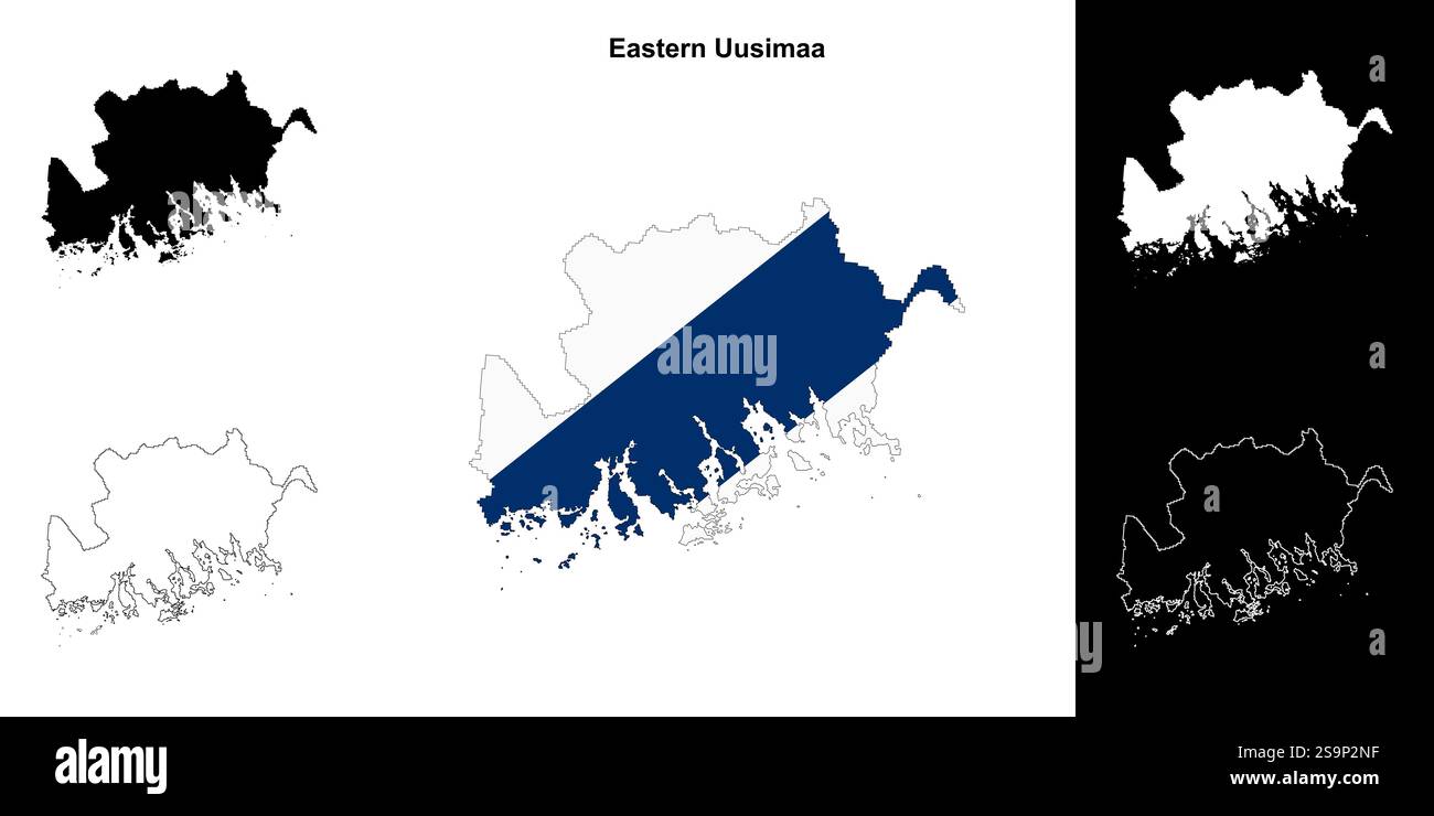 Eastern Uusimaa region outline map set Stock Vector Image & Art - Alamy