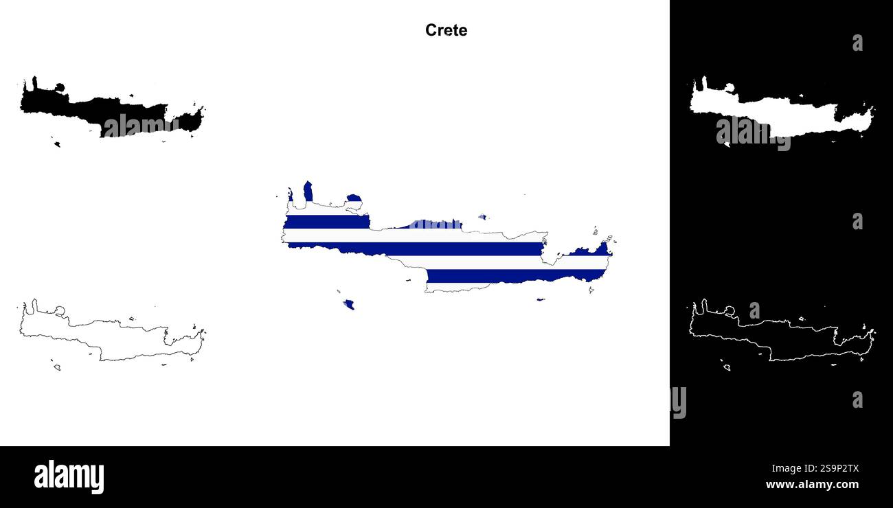 Crete eps map hi-res stock photography and images - Alamy