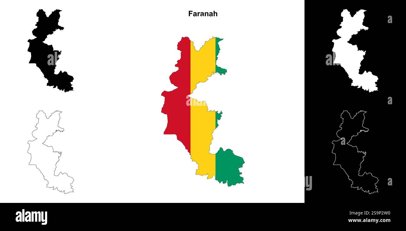 Faranah region outline map set Stock Vector Image & Art - Alamy