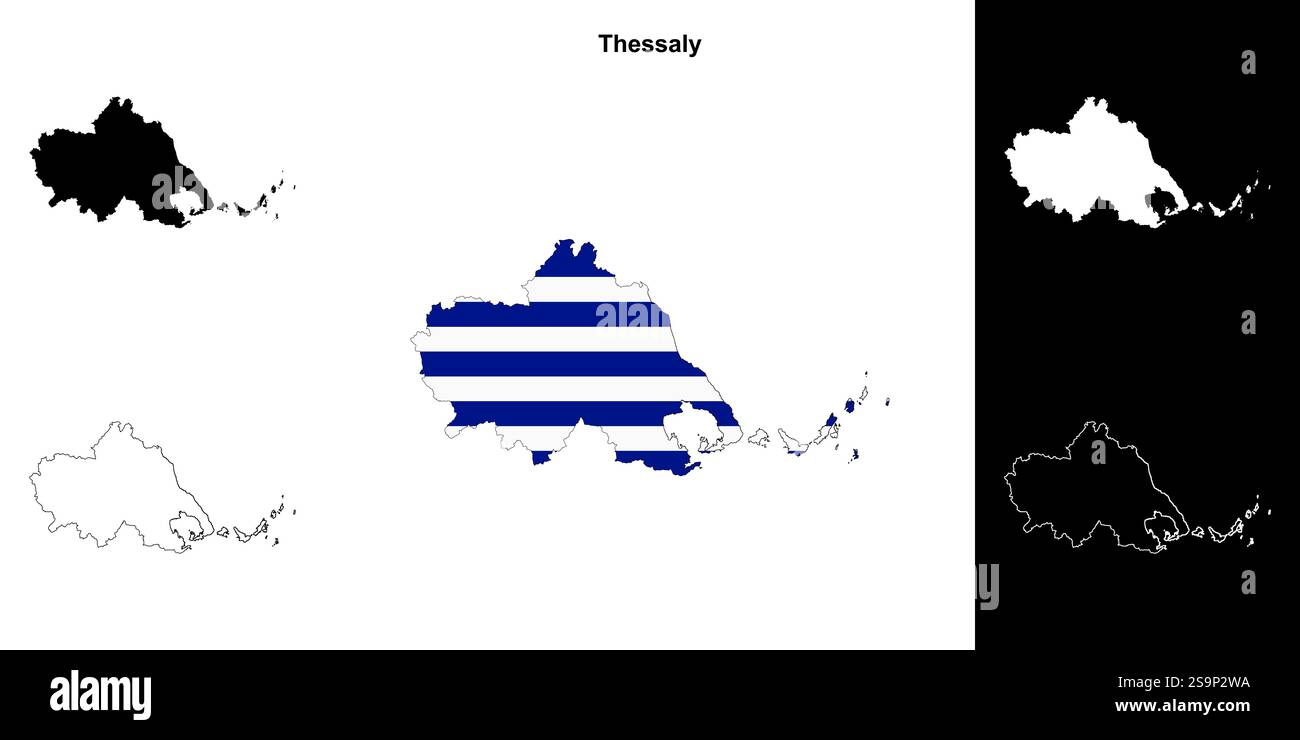 Thessaly eps map hi-res stock photography and images - Alamy