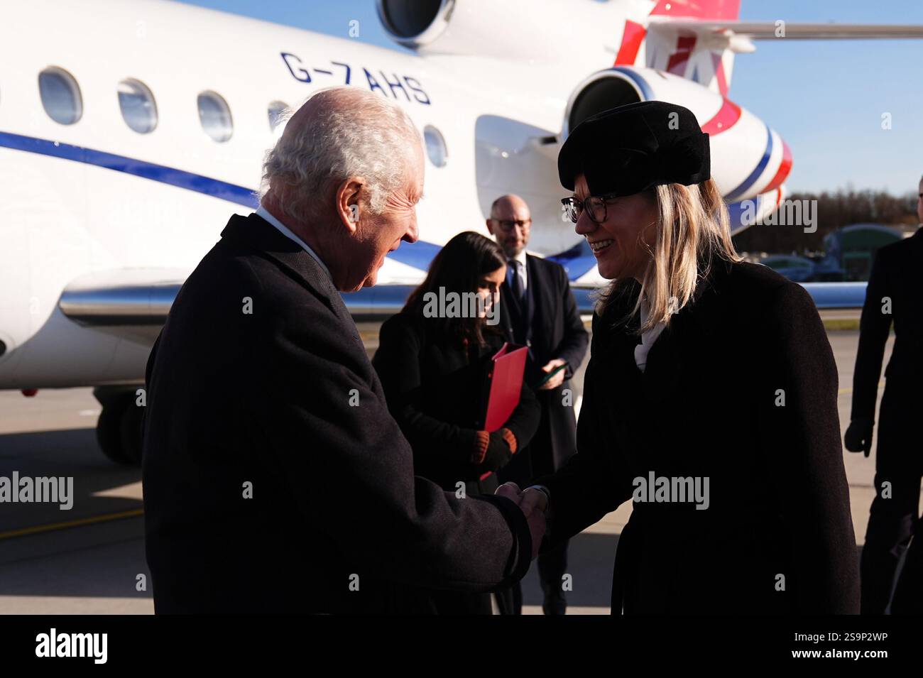 King Charles III is welcomed by British Ambassador to Poland Anna ...