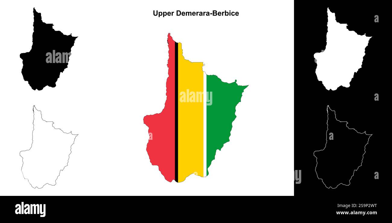 Upper demerara berbice map hi-res stock photography and images - Alamy
