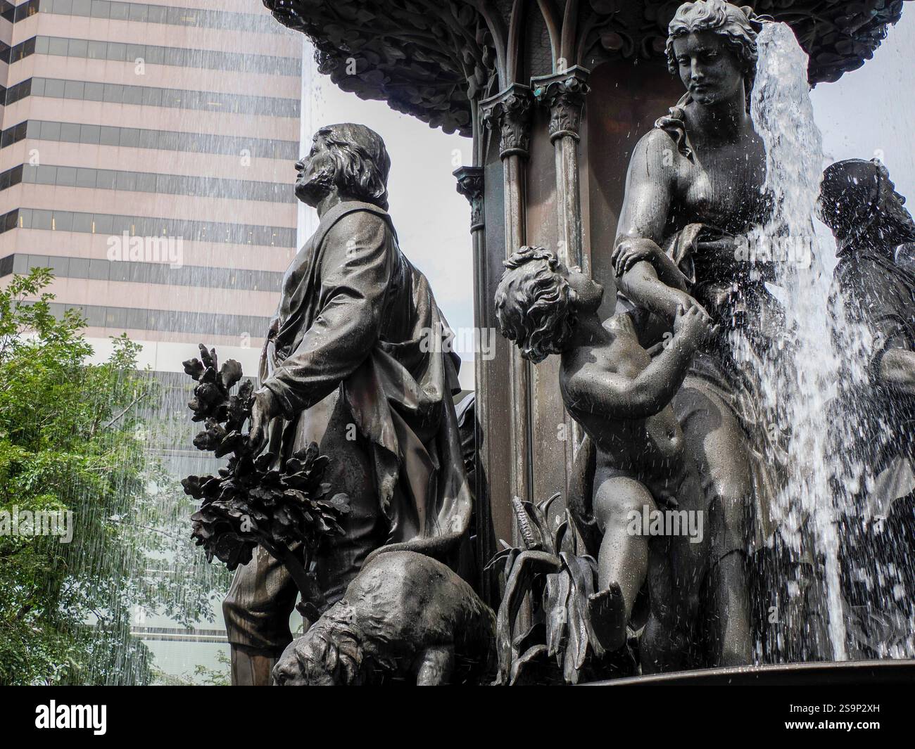 The Cincinnati Tyler Davidson Fountain detail Stock Photo - Alamy