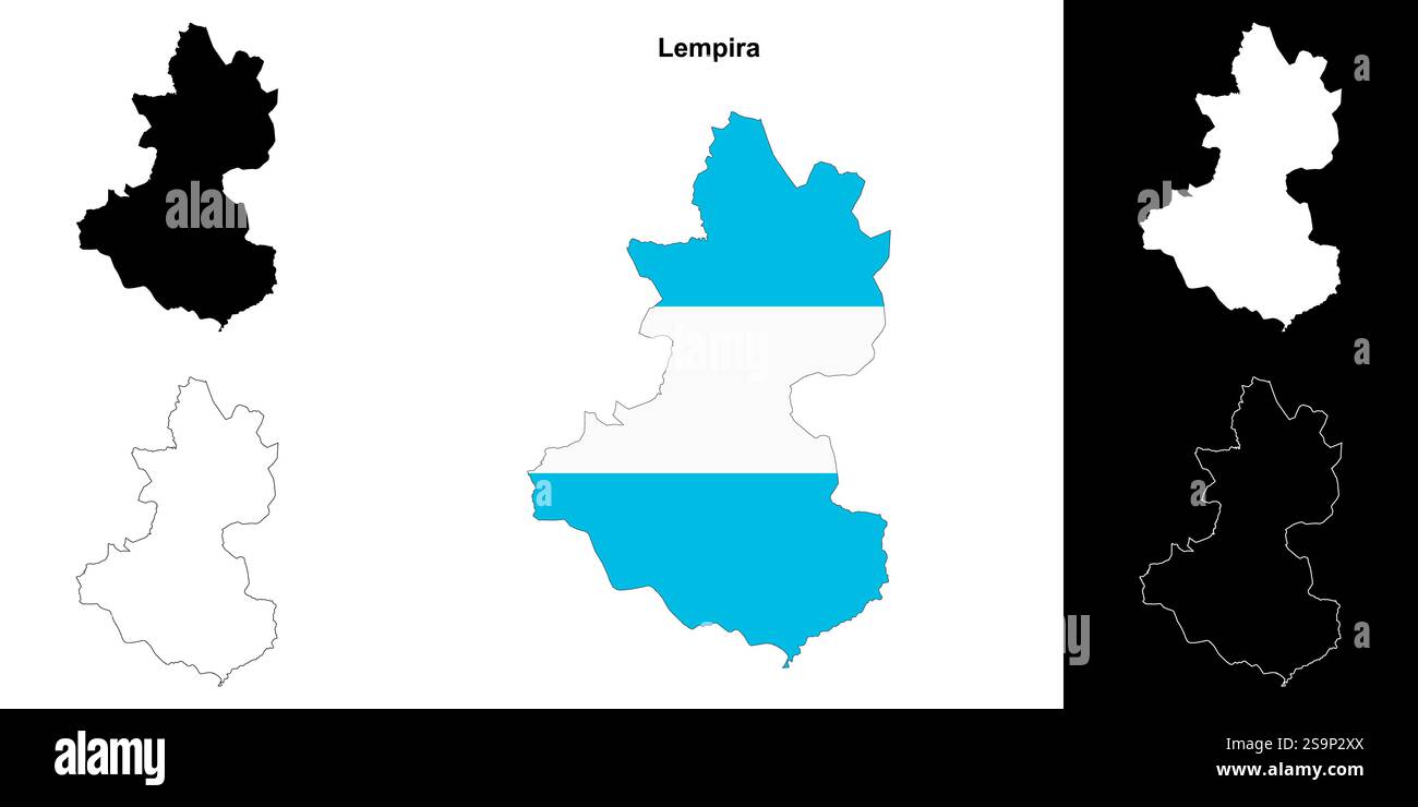 Lempira department outline map set Stock Vector Image & Art - Alamy