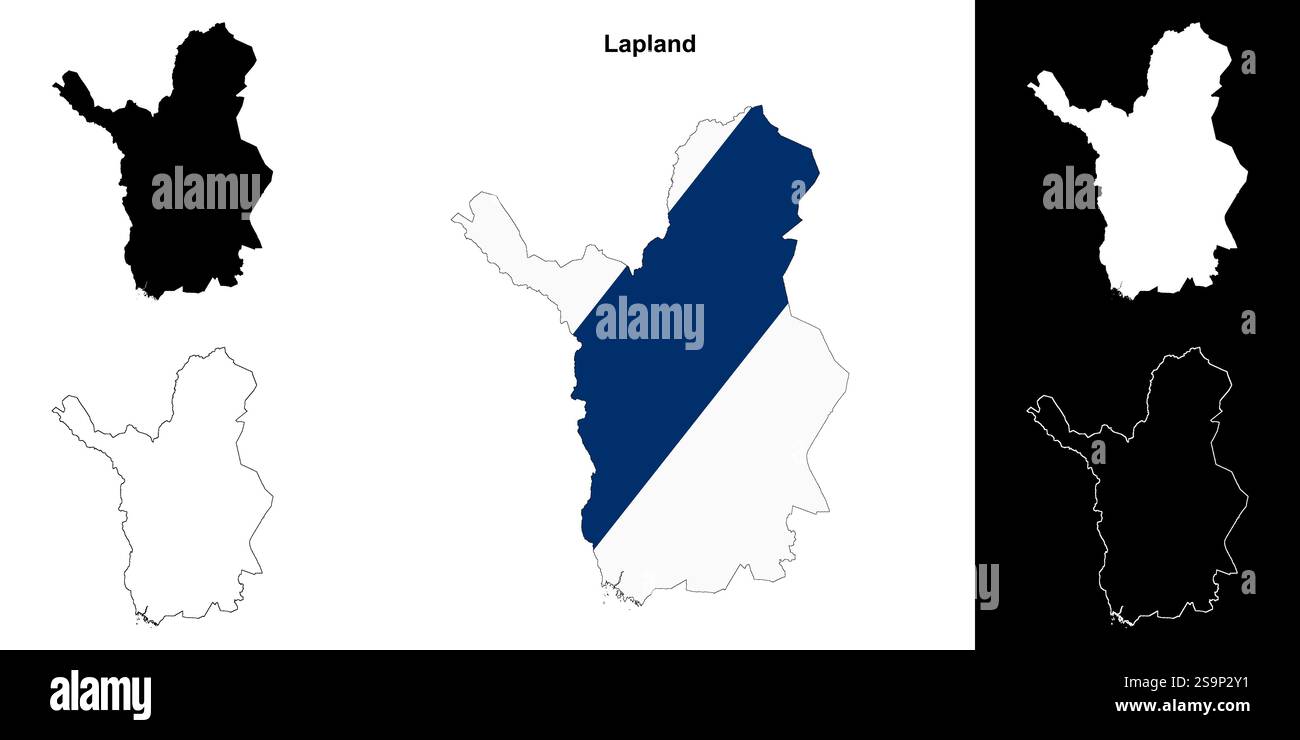 Lapland region outline map set Stock Vector Image & Art - Alamy