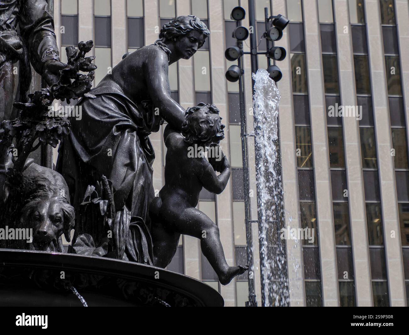 The Cincinnati Tyler Davidson Fountain detail Stock Photo - Alamy