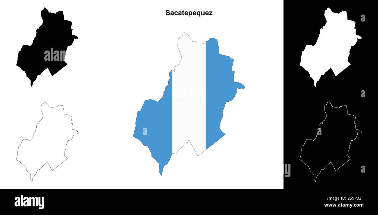 Sacatepequez department outline map set Stock Vector Image & Art - Alamy