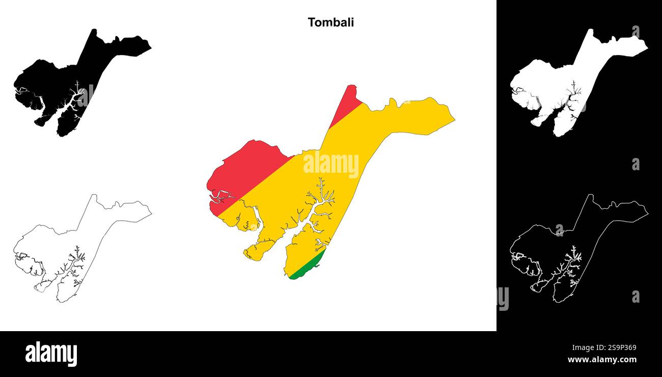 Tombali region outline map set Stock Vector Image & Art - Alamy