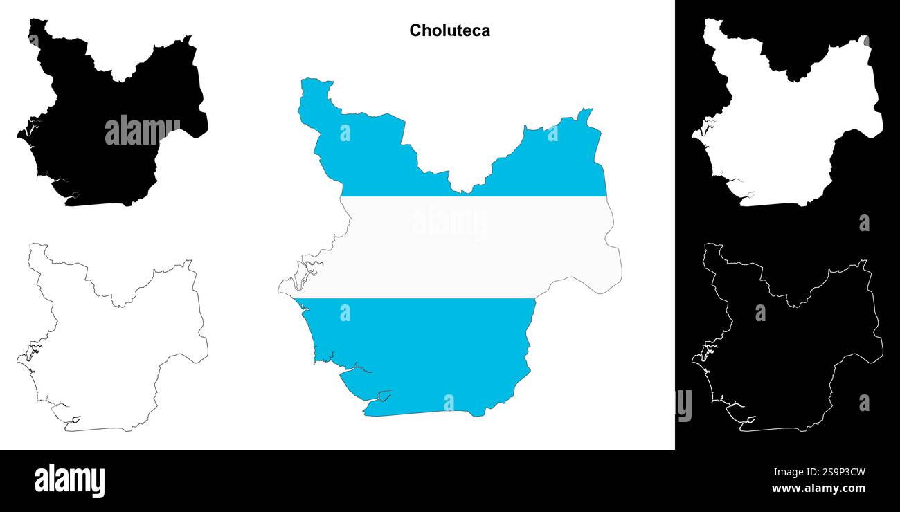 Choluteca department outline map set Stock Vector Image & Art - Alamy