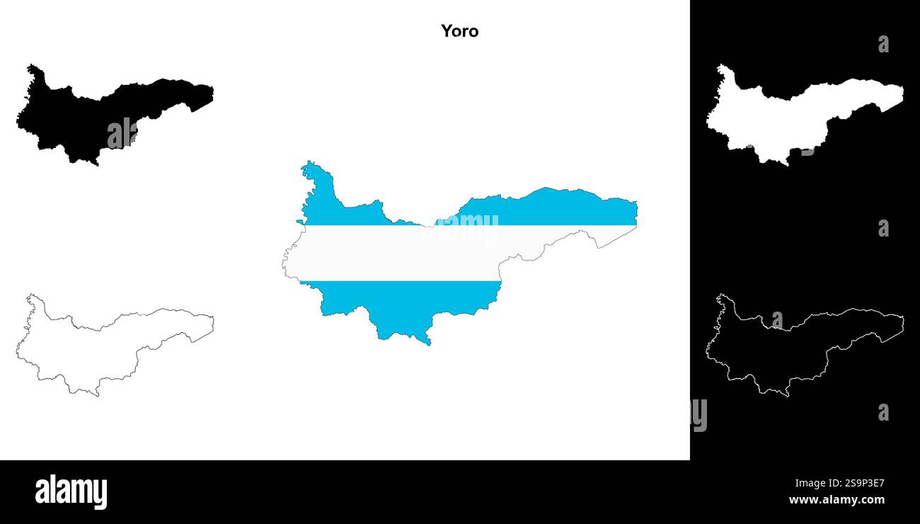 Yoro department outline map set Stock Vector Image & Art - Alamy