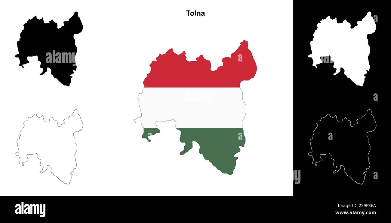 Tolna county outline map set Stock Vector Image & Art - Alamy