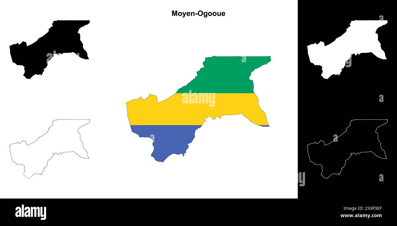 Blank moyen ogooue map hi-res stock photography and images - Alamy