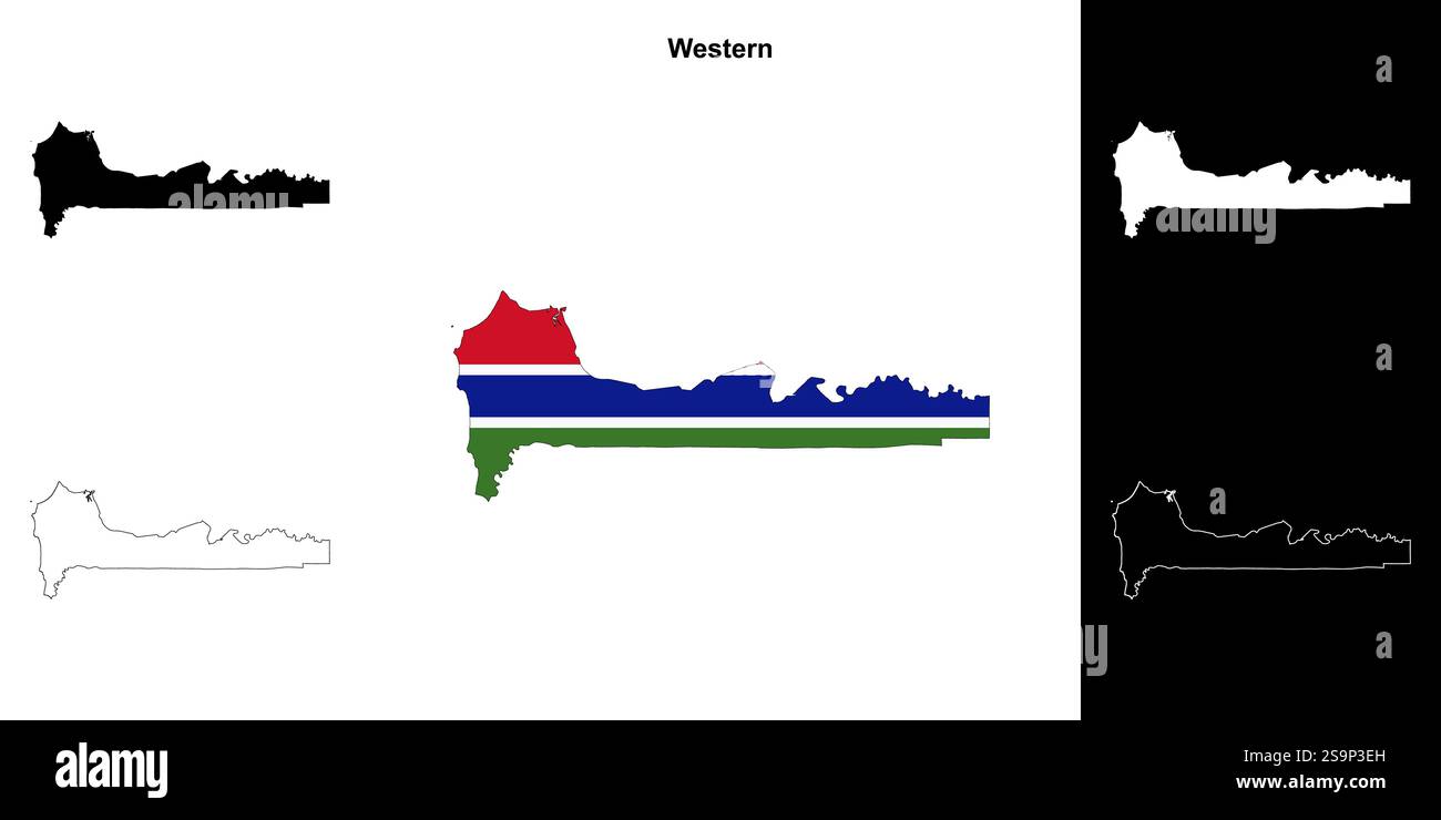 Western region outline map set Stock Vector Image & Art - Alamy