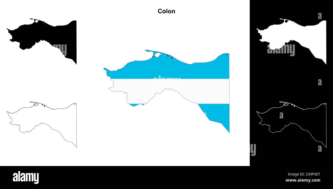 Blank colon map hi-res stock photography and images - Alamy