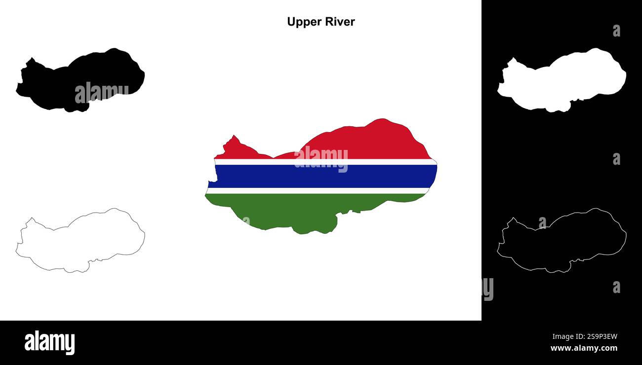 Upper River region outline map set Stock Vector Image & Art - Alamy