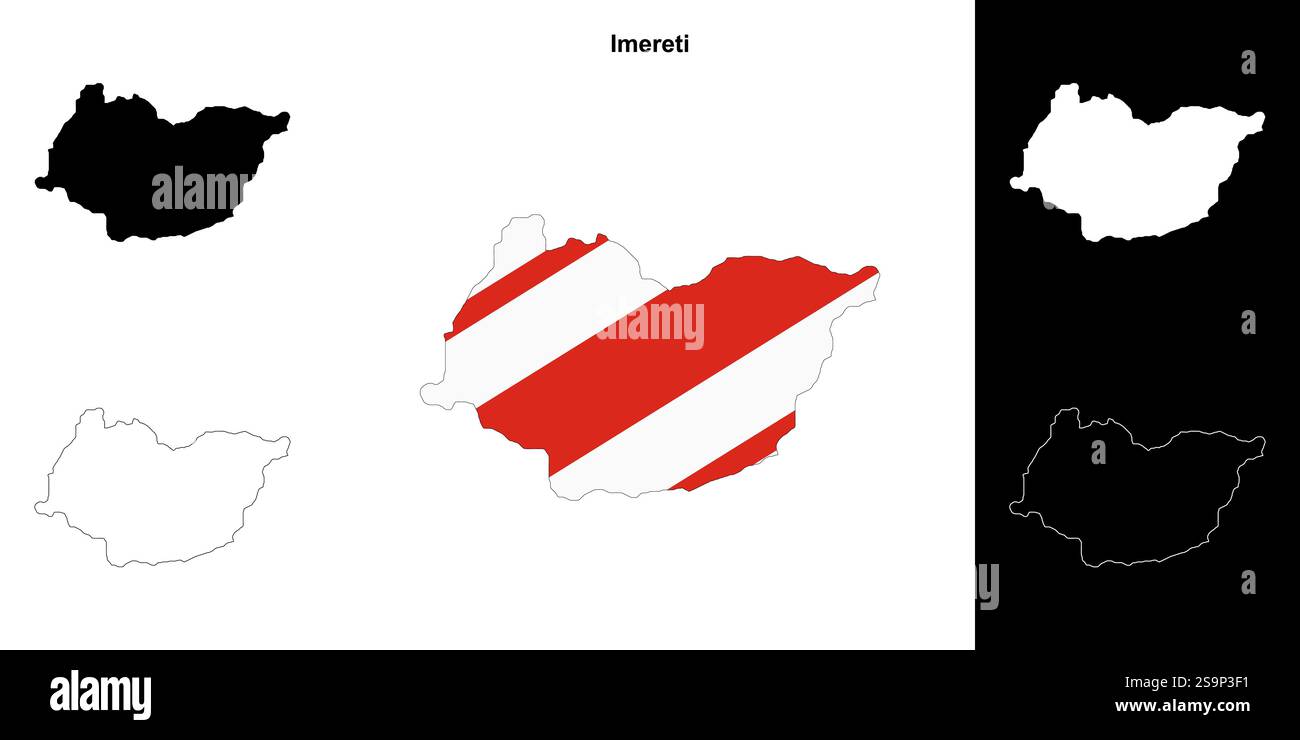 Imereti region outline map set Stock Vector Image & Art - Alamy