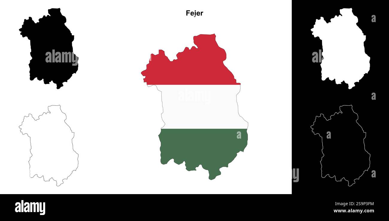 Fejer outline map hi-res stock photography and images - Alamy