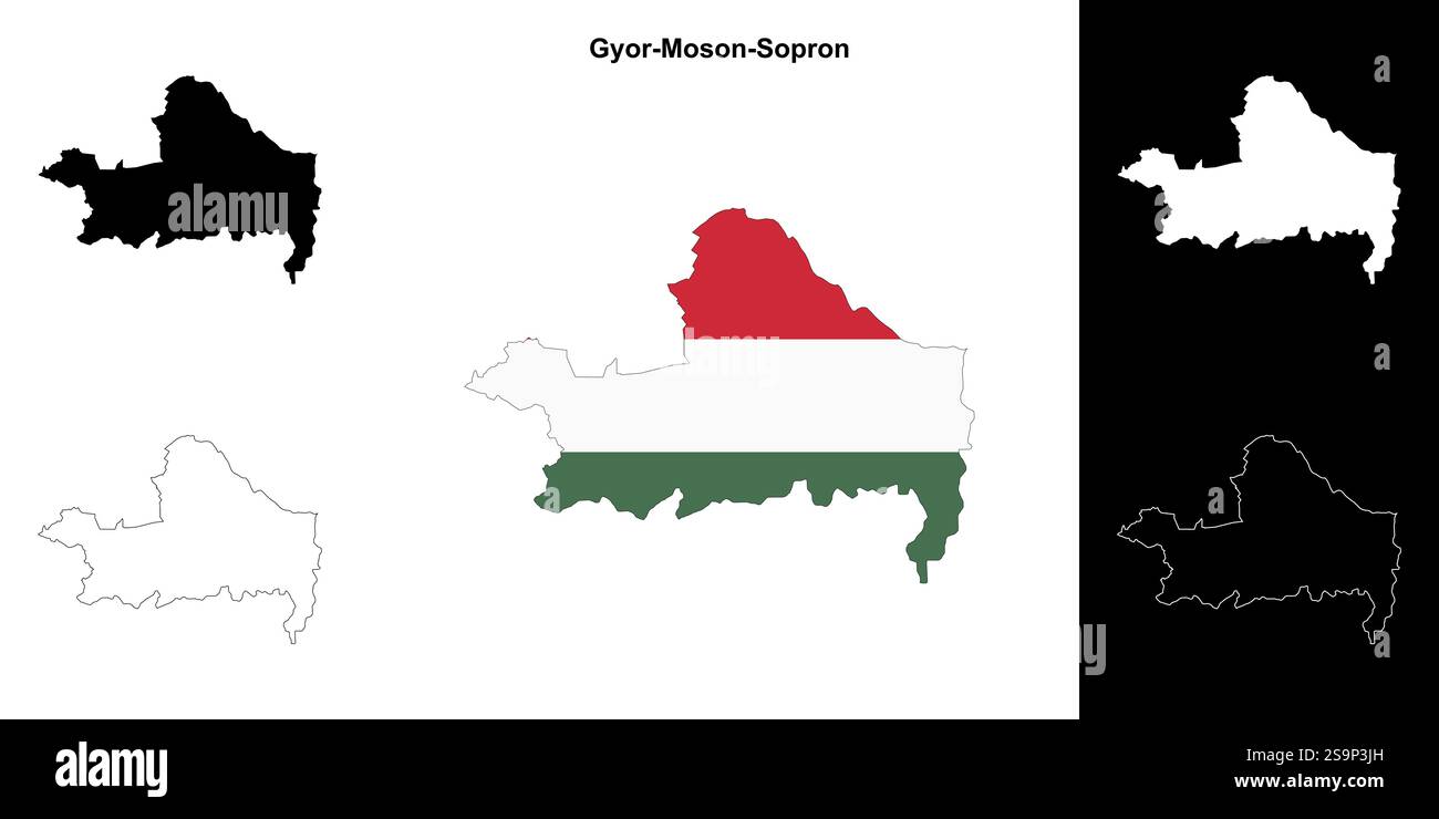 Blank gyor moson sopron map hi-res stock photography and images - Alamy