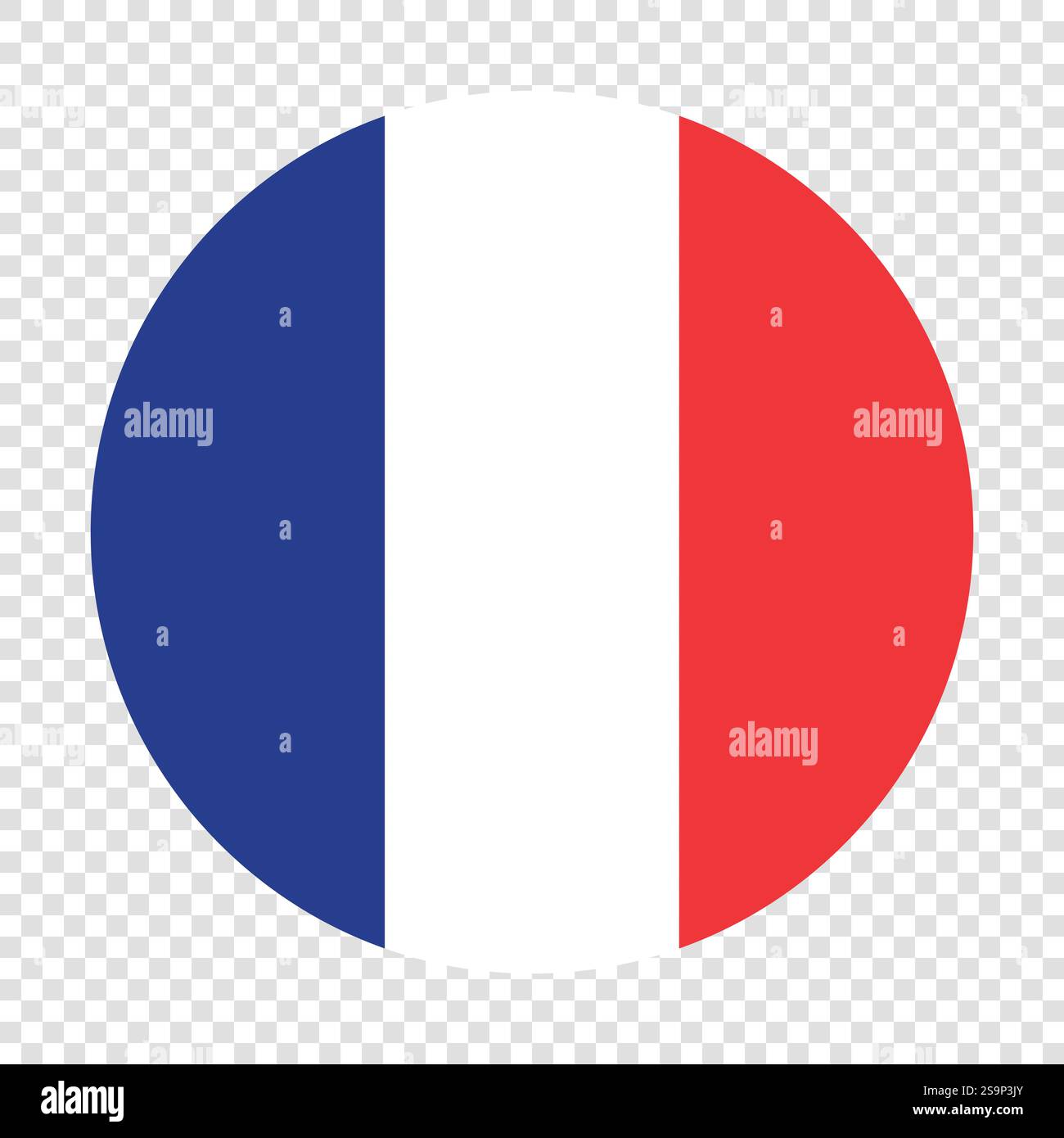 Flag of France. French circle flag flat vector illustration Stock ...
