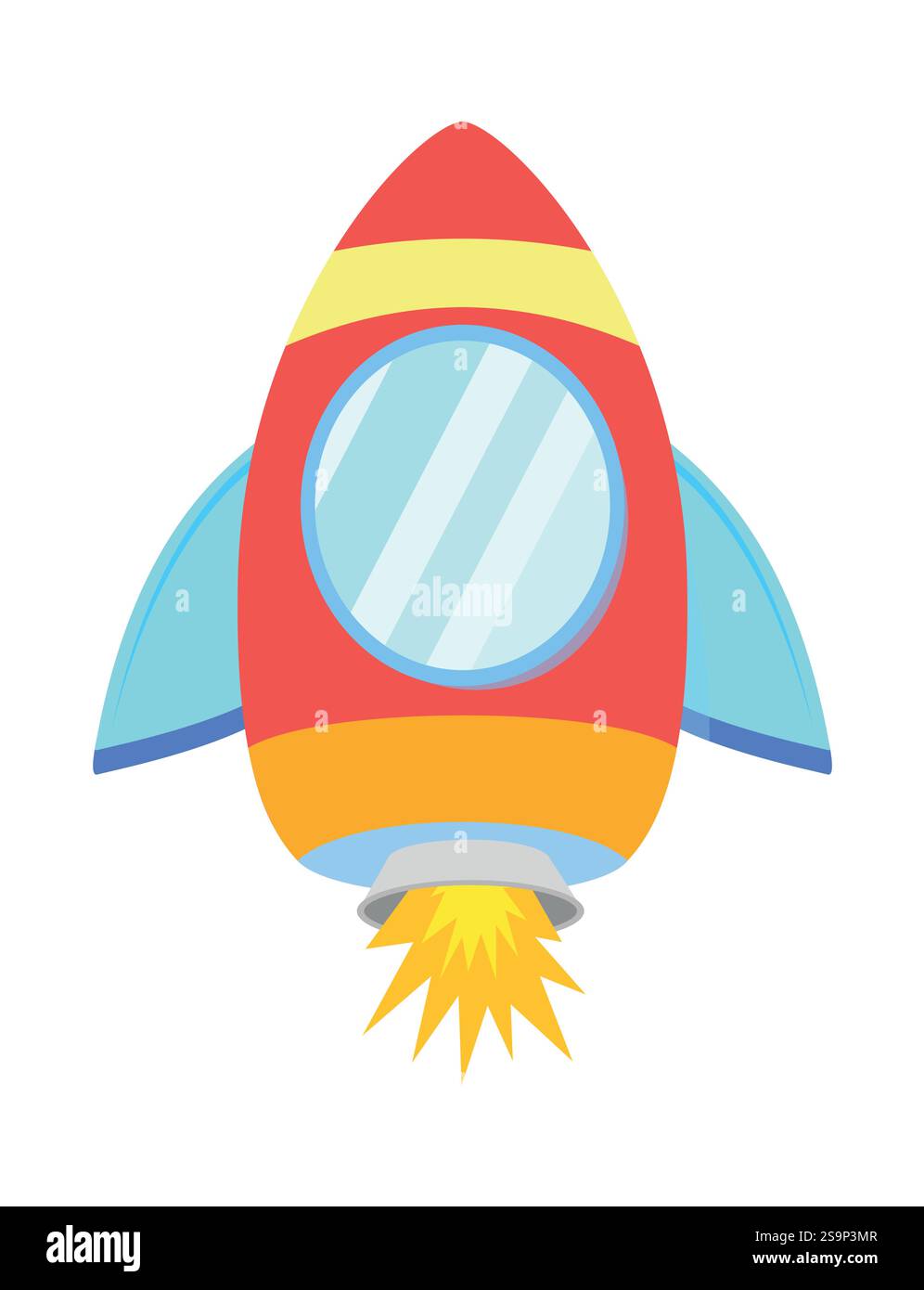 Rocket flying in space cartoon vector icon Stock Vector Image & Art - Alamy