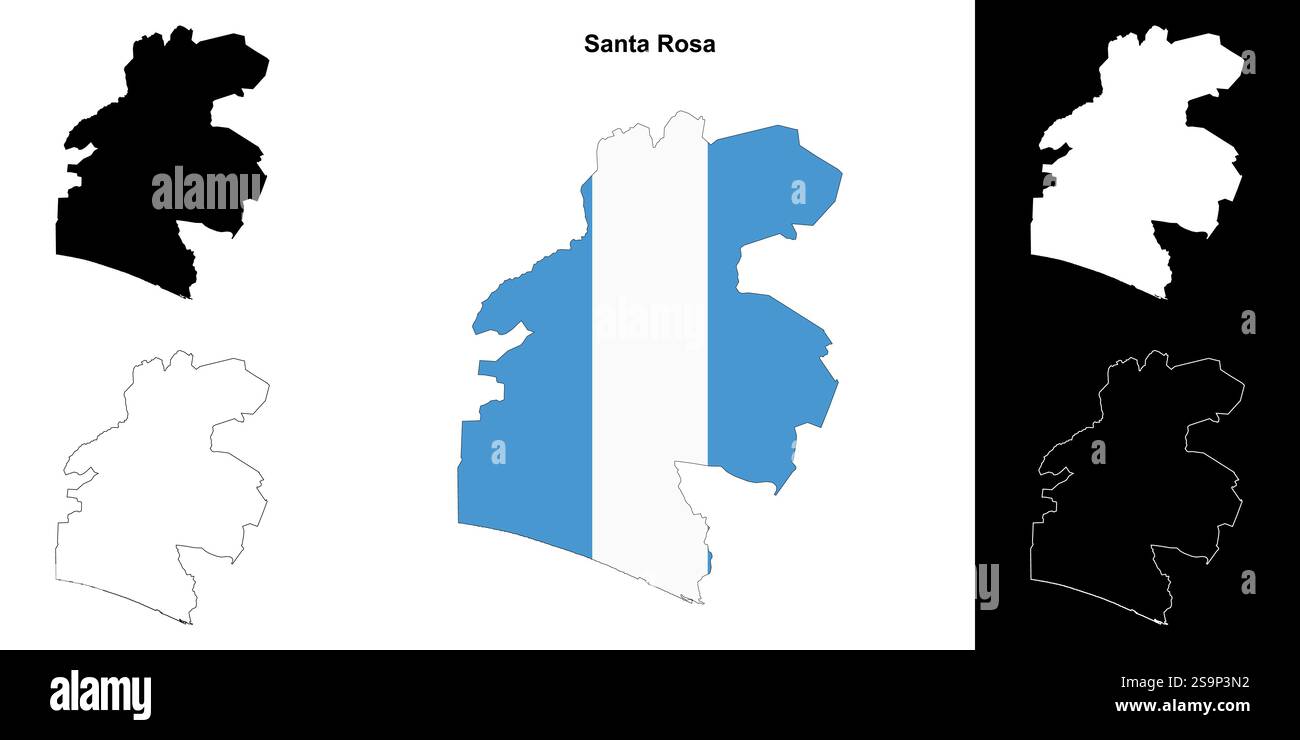 Santa Rosa department outline map set Stock Vector Image & Art - Alamy