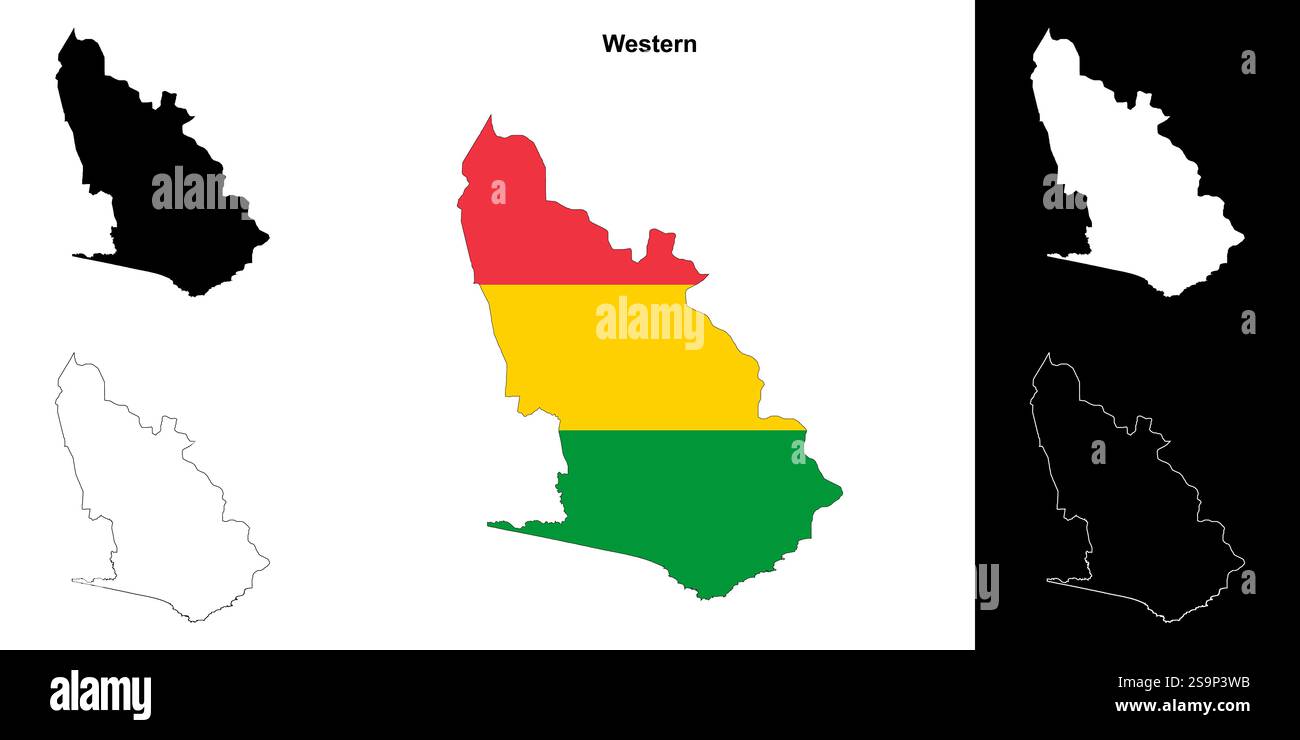 Western region outline map set Stock Vector Image & Art - Alamy