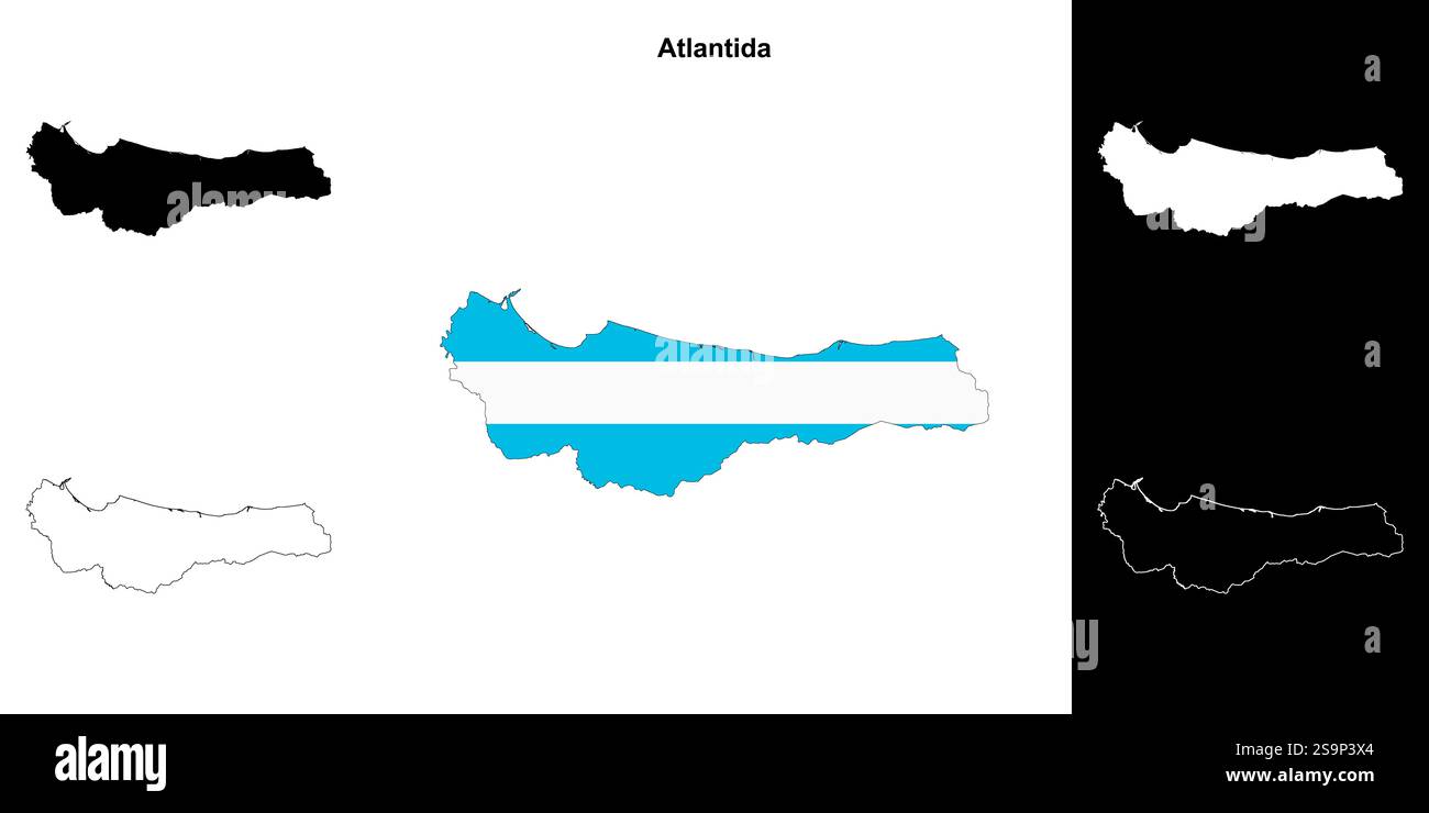 Atlantida outline map hi-res stock photography and images - Alamy