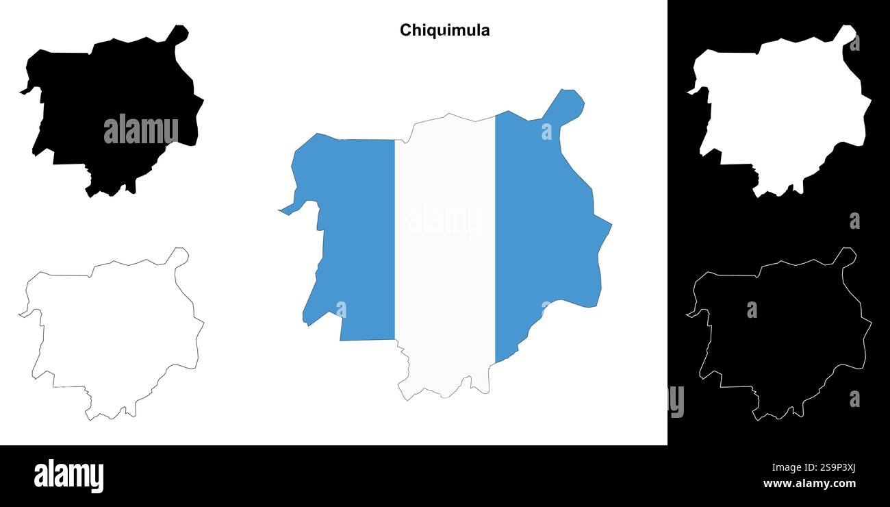 Chiquimula outline map hi-res stock photography and images - Alamy