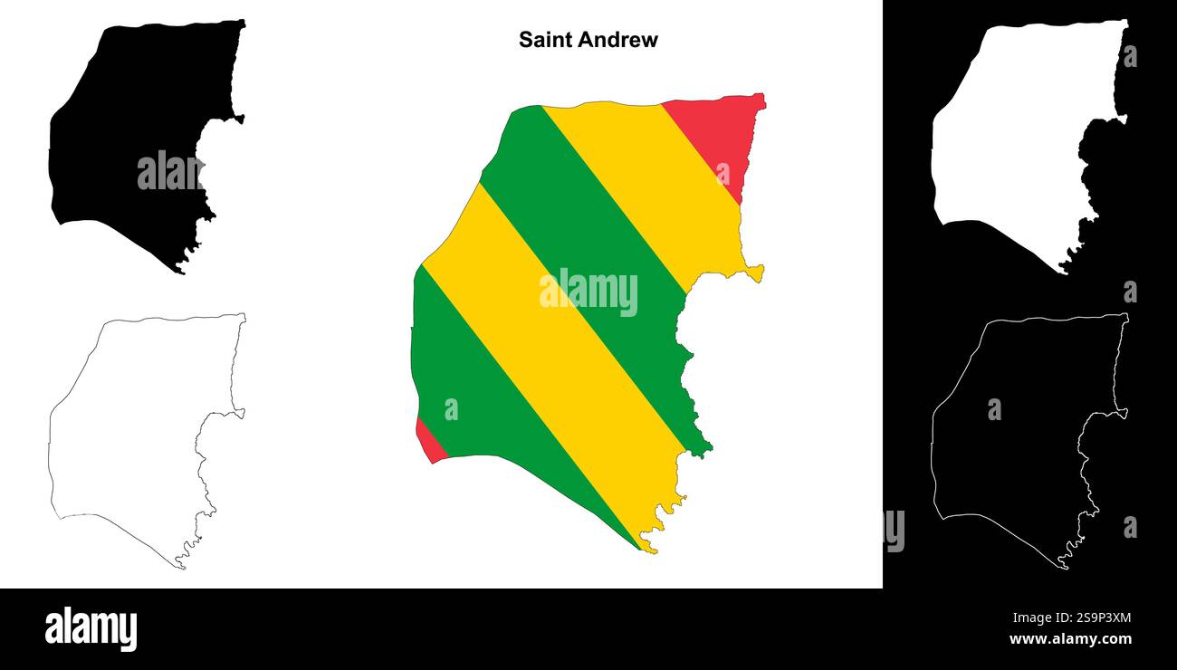 Saint Andrew parish outline map set Stock Vector Image & Art - Alamy