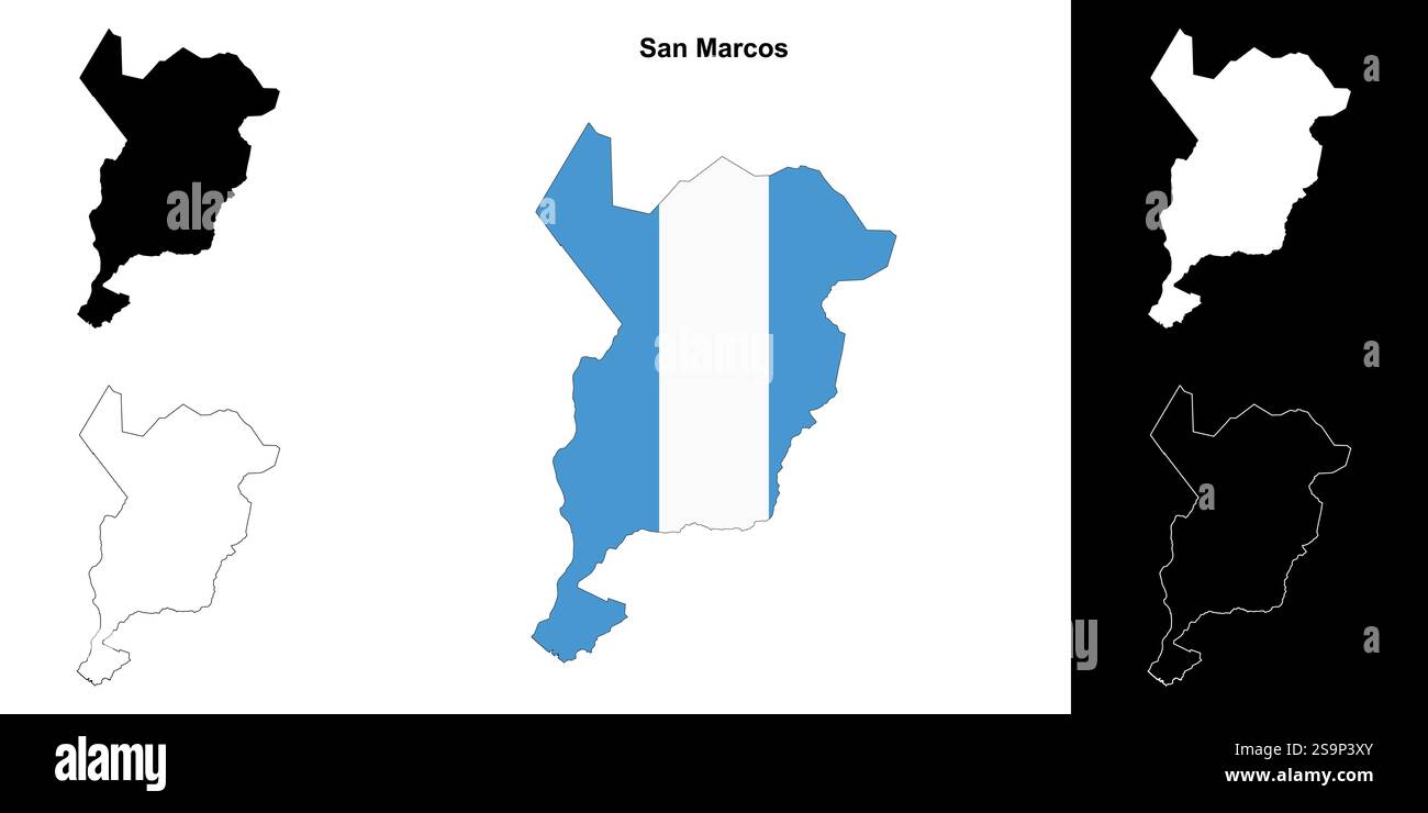 Blank san marcos map hi-res stock photography and images - Alamy