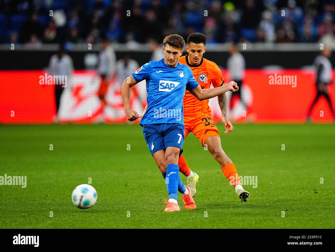 Prezero Arena, Hoffenheim, Germany. 26th Jan, 2025. Tom Bischof (TSG ...