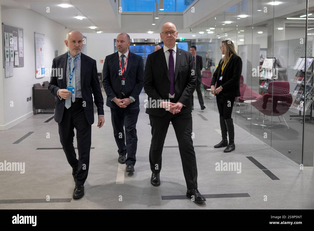 First Minister of Scotland John Swinney during his visit to the offices ...
