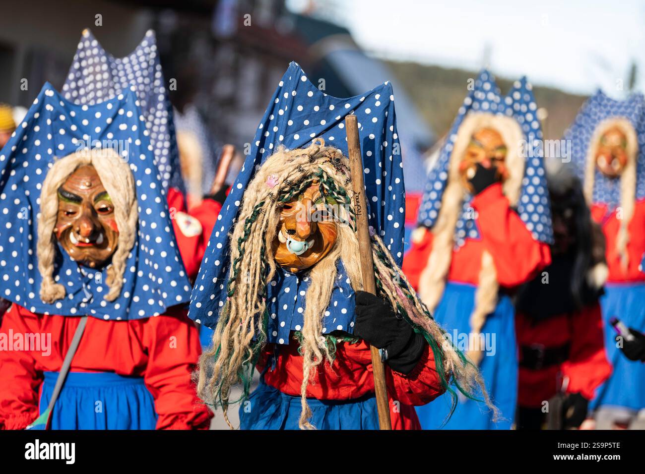 Niedereschach, Germany. 26th Jan, 2025. The Talbach-Hexen VS-Marbach ...