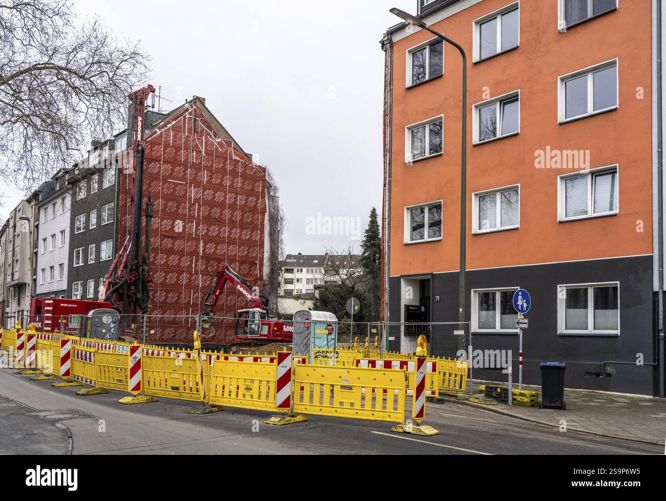 Building gap, construction site for a new residential building ...