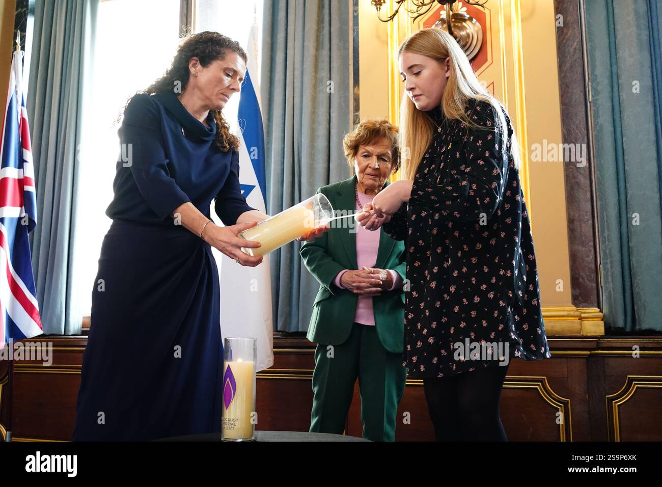 (left to right) FCDO Head of Human Rights Hazel Cameron, Holocaust ...