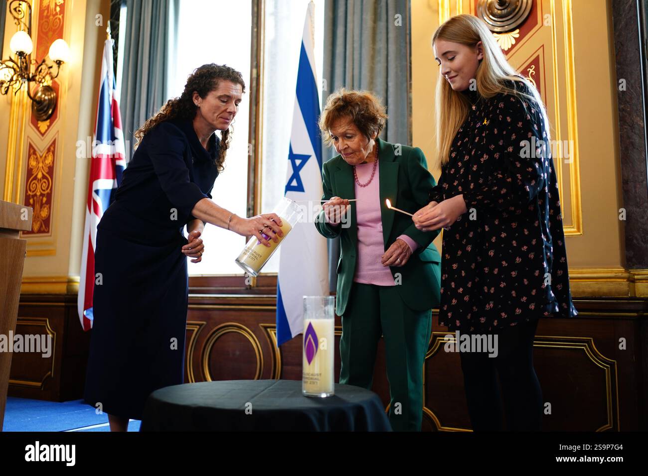 (left to right) FCDO Head of Human Rights Hazel Cameron, Holocaust ...