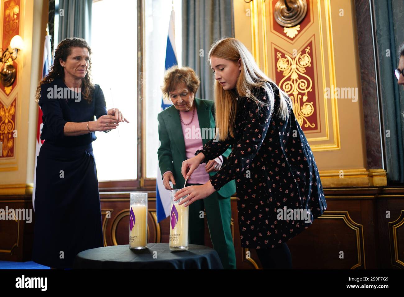 (left to right) FCDO Head of Human Rights Hazel Cameron, Holocaust ...