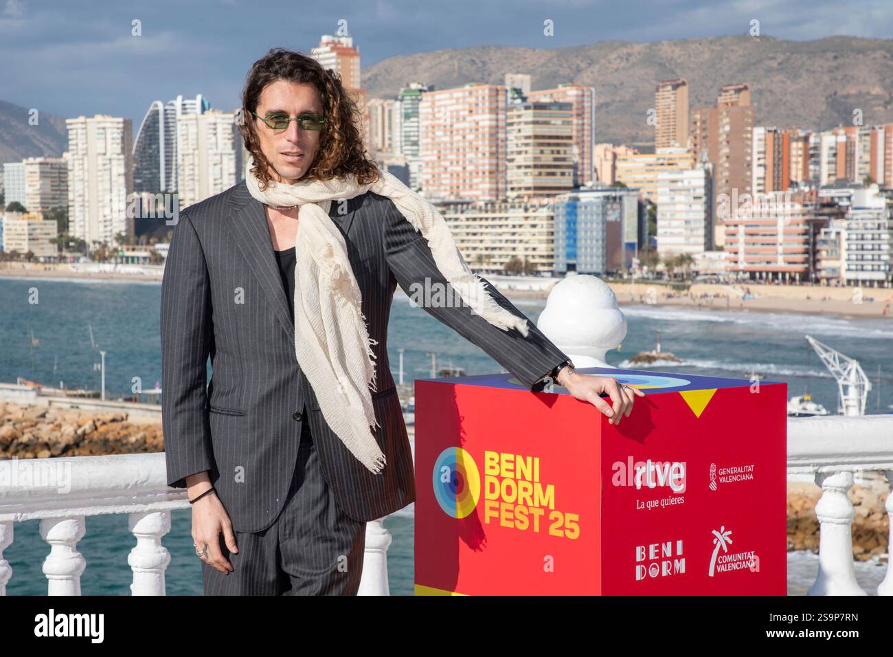 The artist Lucas Bun during a press conference of the 16 artists of the ...