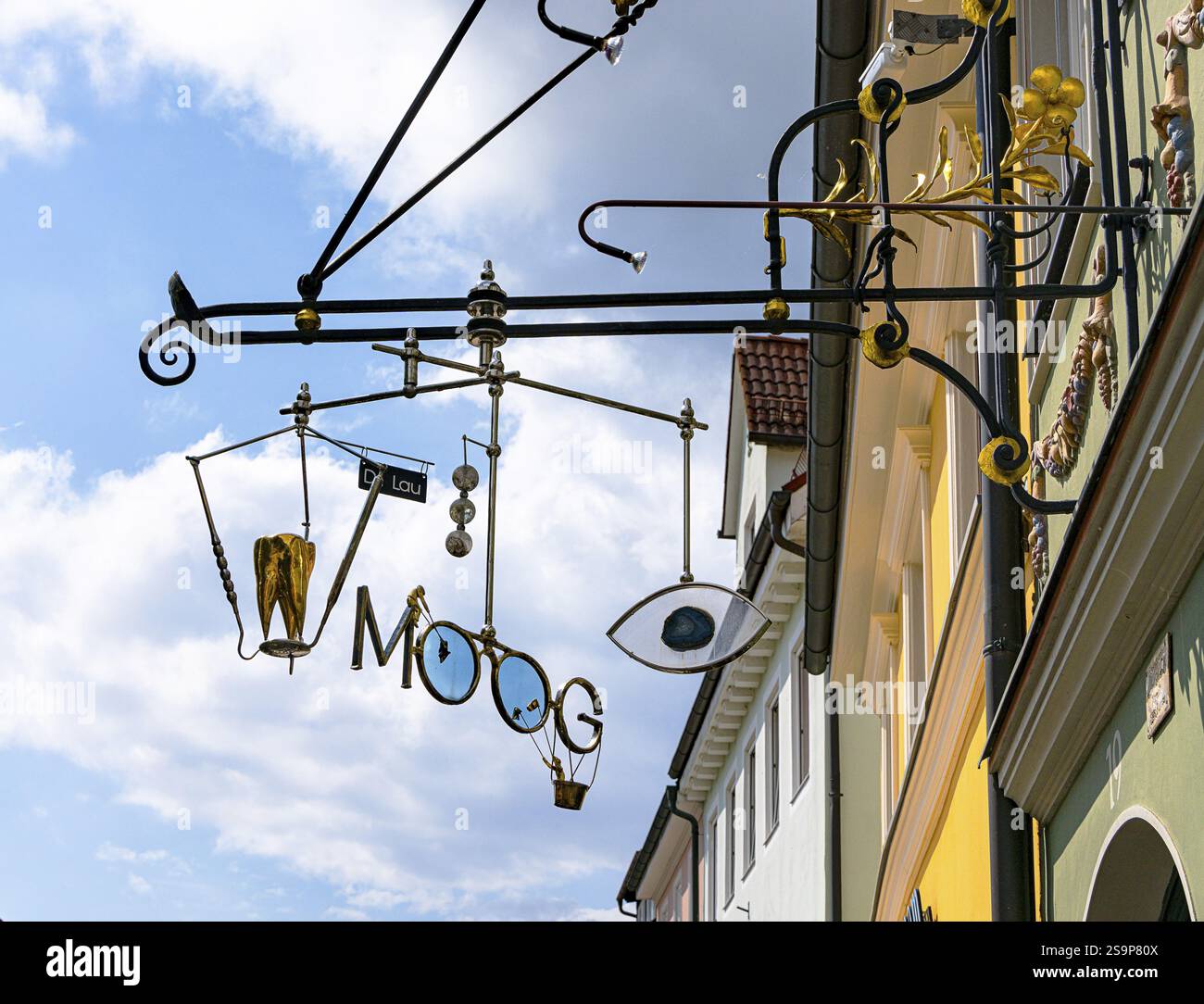 Decorative guild sign, Murnau am Staffelsee, Bavaria, Germany, Europe ...