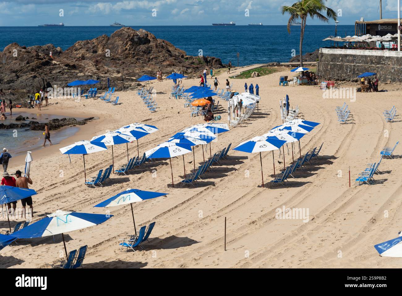 Salvador, Bahia, Brazil - January 24, 2025: Famous Farol da Barra beach ...